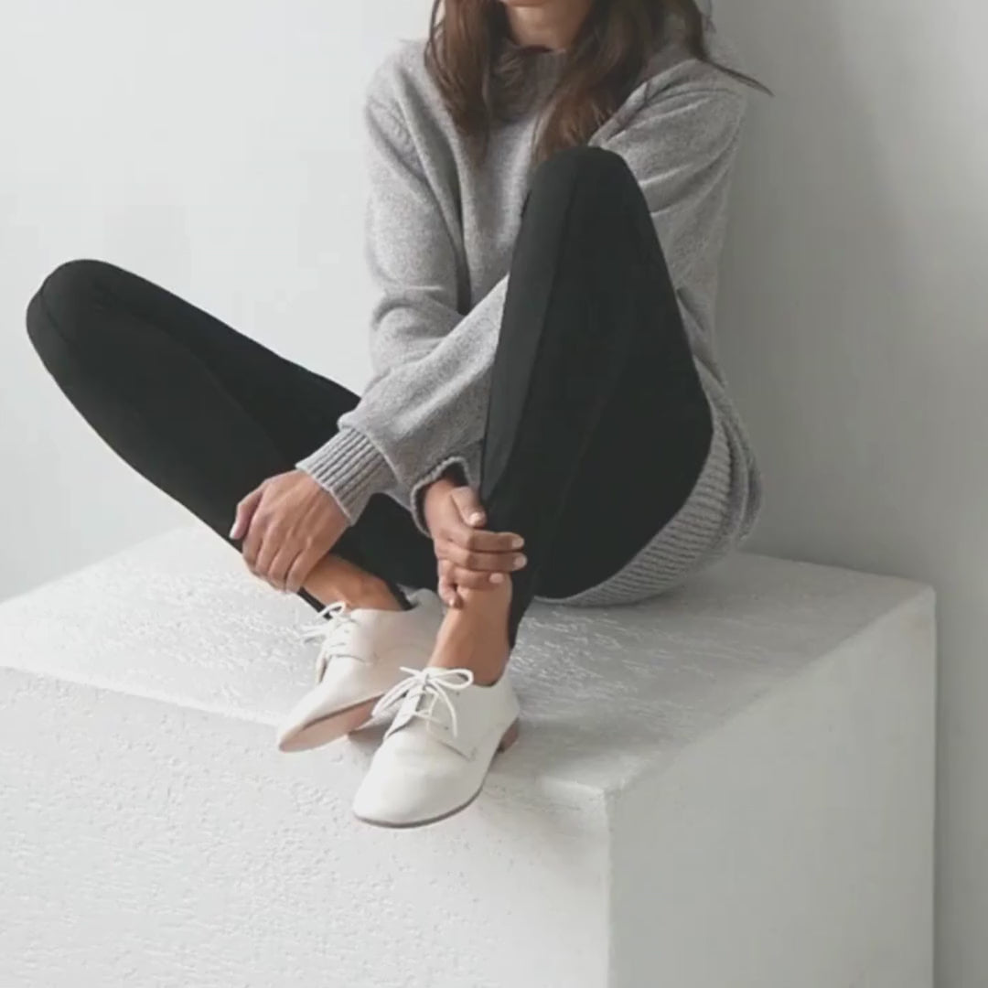 Classic Leather Oxford Lace Up – Bone | EITHER/OR – E I T H E R / O R